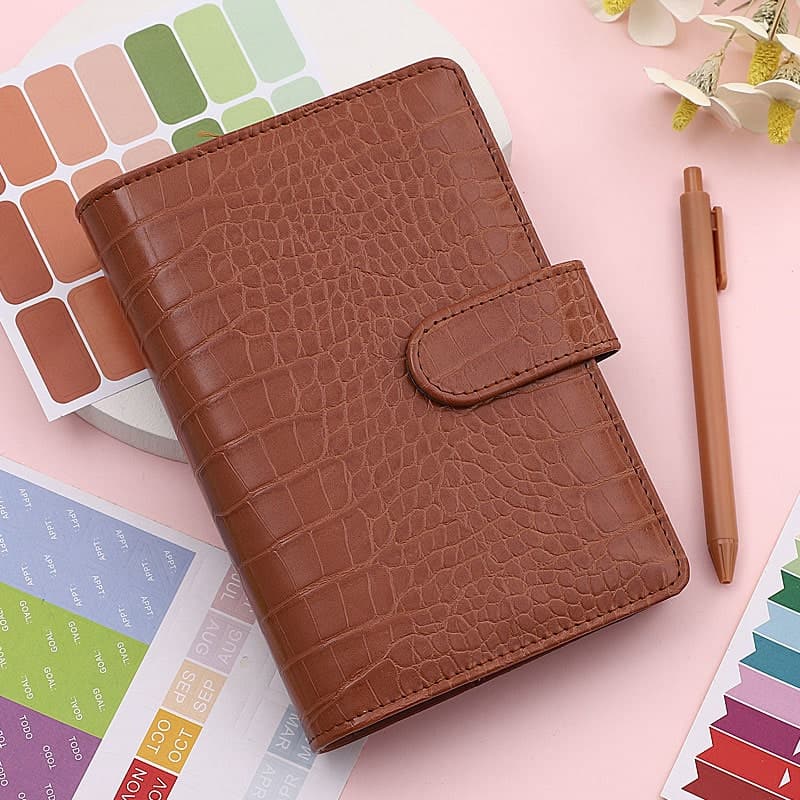A6 Budget Binder Brown with Accessories Money Planner