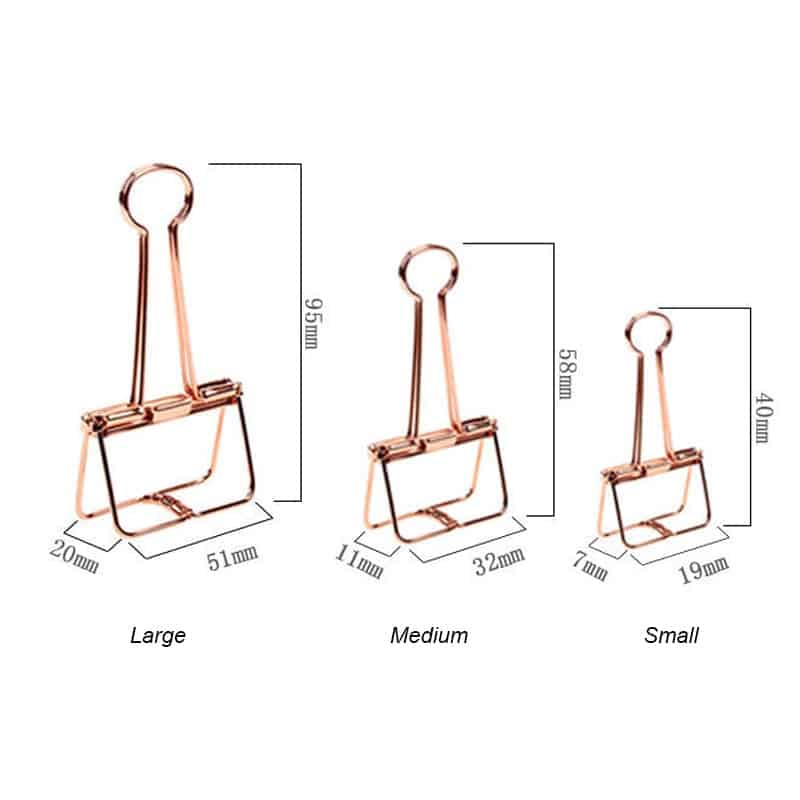 Metal Binder Clip - Large - 2 Piece - La Laila