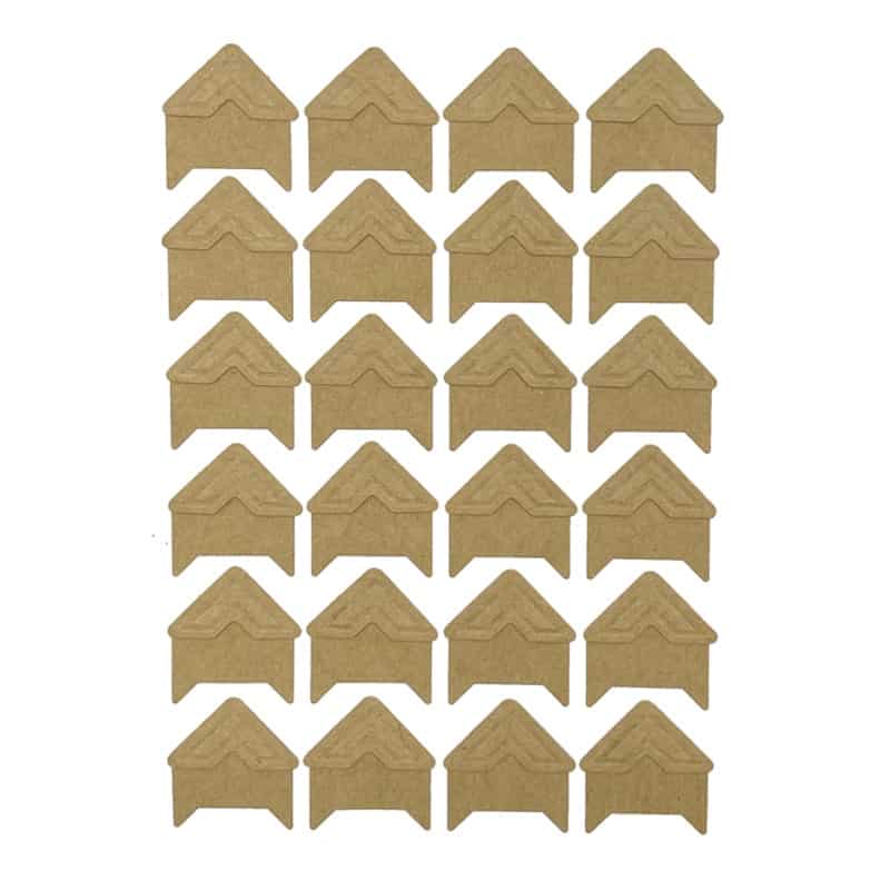 Photo Mounting Corner Stickers - Self Adhesive - Brown - La Laila