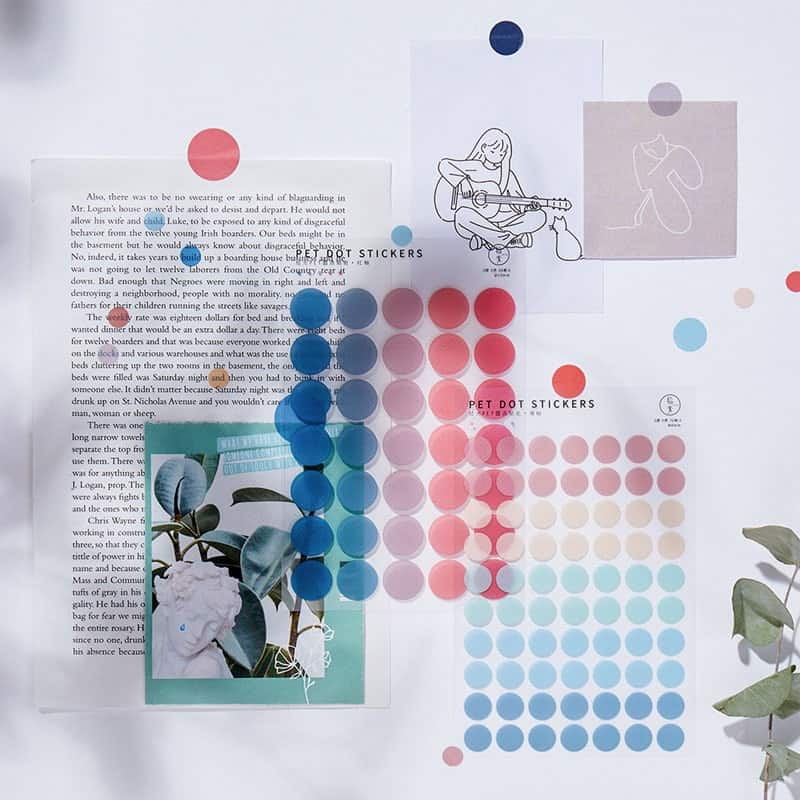 Dotting Round Stickers Bullet Journaling Accessories - Mountain