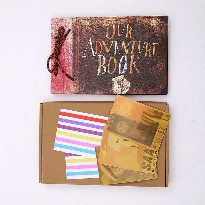Vintage Scrapbook Photo Ablum - Our Adventure Book Gift Box Set