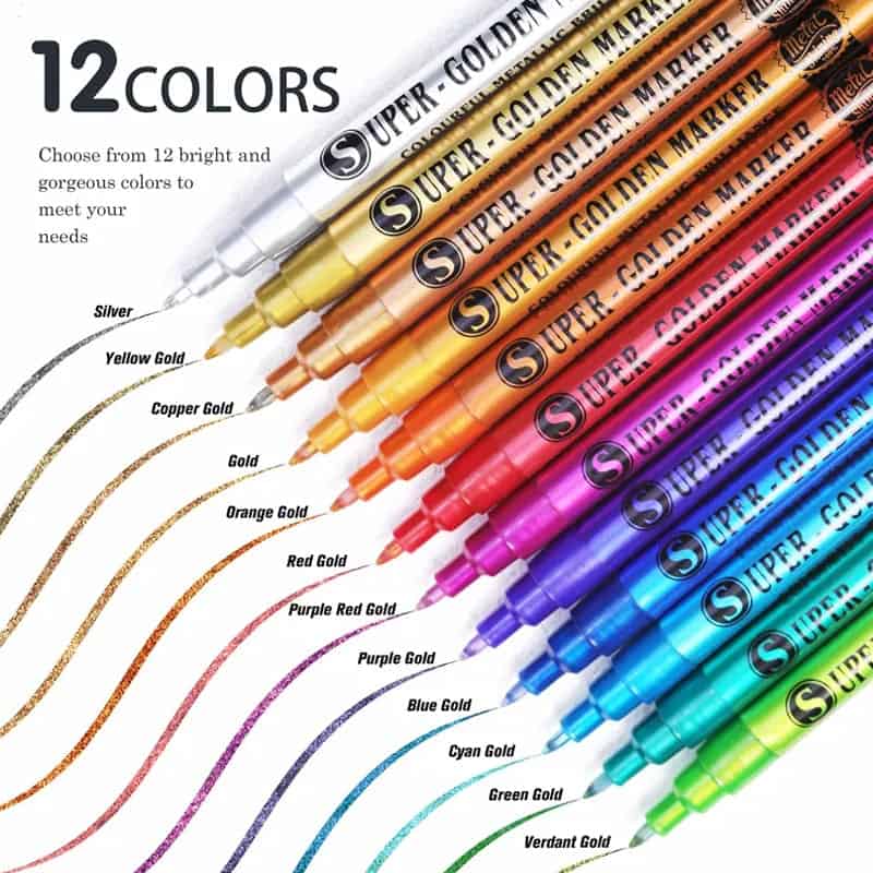 Super Metallic Marker Set of 12 - La Laila