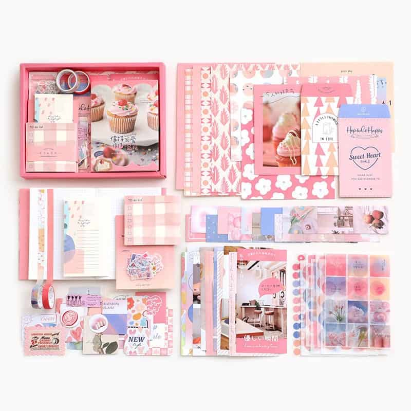 Junk Bullet Journal Journaling DIY Scrapbook Kit - Pink - La Laila