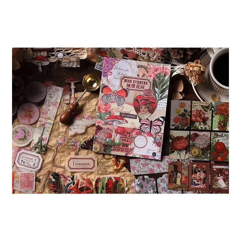Vintage Red White Sticker Pack - La Laila