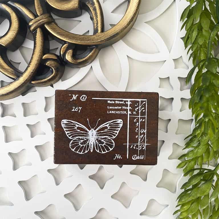 Vintage Butterfly Rubber Stamp